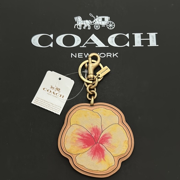 Coach | Bags | Coach X Kki Bag Charm In Original Natural Leather Flower ...